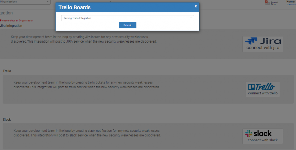 Integrate Trello with BreachLock SaaS platform - BreachLock